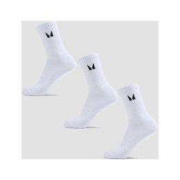 MP Unisex Crew Socks (3 Pack) - White - UK 12-14