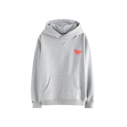 Superdry Sweatshirt 'Essentials' Jungen Größe 134 graumeliert / knallrot