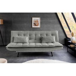 Riess Ambiente Modernes Schlafsofa JAZZ 195cm greige Cord 3-Sitzer Couch Riess-Ambiente Wohnzimmer