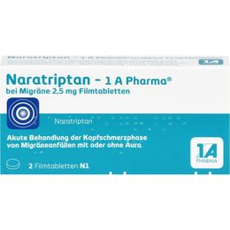 NARATRIPTAN-1A Pharma bei Migr&auml;ne 2,5 mg Filmtabl. 2 St