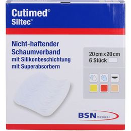 BSN Cutimed Siltec Schaumverb.20x20 cm nicht haftend 6 St