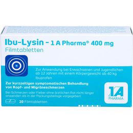 IBU-LYSIN 1A Pharma 400 mg Filmtabletten 20 St