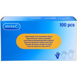 Alvita Latex Unt.Handschuhe unsteril puderfrei S 100 St