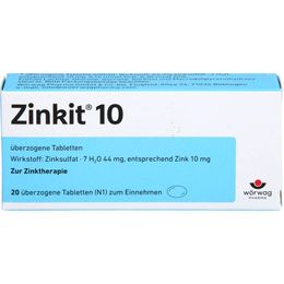 WÖRWAG PHARMA Zinkit 10 überzogene Tabletten 20 St