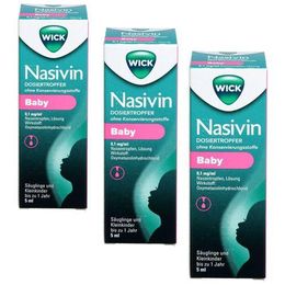 Wick Nasivin Dosiertropfer oK Baby 0,1 mg/ml Ntr 3 St