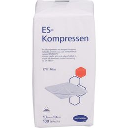 ES-KOMPRESSEN unsteril 10x10 cm 16fach 100 St