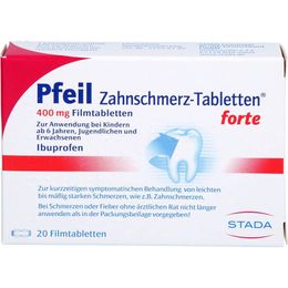 STADA Pfeil Zahnschmerz-Tabletten forte Filmtabletten 20 St