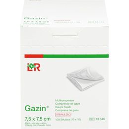 Lohmann & Rauscher Gazin Mullkomp.7,5x7,5 cm steril 8fach 10X10 St
