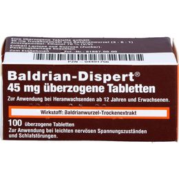 Baldrian Dispert 45 mg &uuml;berzogene Tabletten 100 St