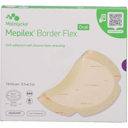 Mepilex Border Flex Schaumverb.haft.13x16 cm oval 5 St