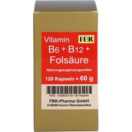 Vitamin B6+B12+Fols&auml;ure Kapseln 120 St