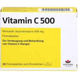 W&Ouml;RWAG PHARMA Vitamin C 500 Filmtabletten 20 St