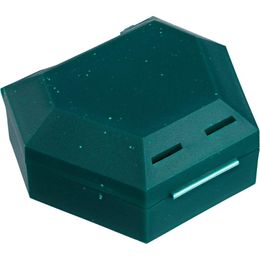 Zahnspangenbox mit Kordel gr&uuml;n mit Glitzer 1 St