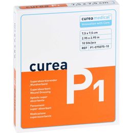 Curea P1 superabsorb.Wundauflage 7,5x7,5 cm 10 St