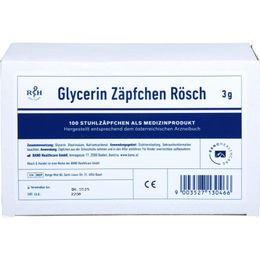 Glycerin Z&auml;pfchen R&ouml;sch 3 g gegen Verstopfung 100 St