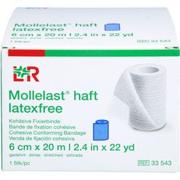 Lohmann & Rauscher Mollelast haft Binden latexfrei 6 cmx20 m blau 1 St