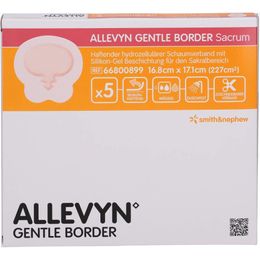ACA Müller Allevyn Gentle Border Sacrum 16,8x17,1 cm Schaumv. 5 St