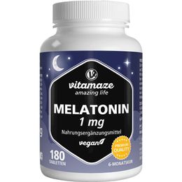Vitamaze GmbH Melatonin 1 mg hochdosiert vegan Tabletten 180 St