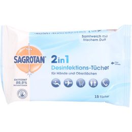 Reckitt Benckiser Deutschland GmbH Sagrotan 2in1 Desinfektions-T&uuml;cher 15 St