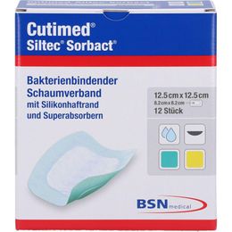 BSN Cutimed Siltec Sorbact B PU-Verb.12,5x12,5cm 12 St