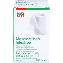 Lohmann & Rauscher Mollelast haft Binden latexfrei 8 cmx4 m wei&szlig; 1 St