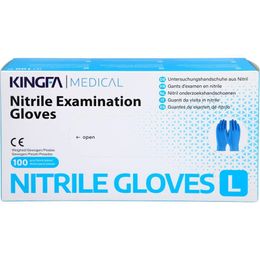 B&uuml;ttner-Frank Nitril Einmal Handschuhe puderfrei gro&szlig; 100 St