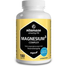 Vitamaze GmbH Magnesium 350 mg Komplex Citrat/Oxid/Carbon.vegan 180 St