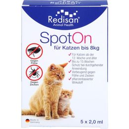 Redisan Spot-on gegen Zecken+Fl&ouml;he f.Katze bis 8kg 5X2 ml