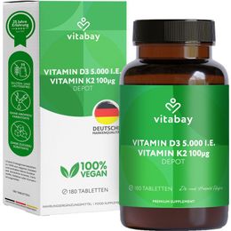 Vitamin D3 Depot 5000 I.E.+Vitamin K2 7100 &mu;g Tab. 180 St