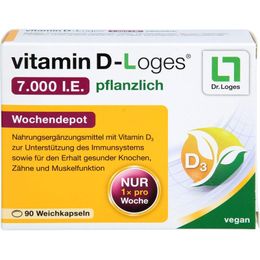 Dr. Loges + Co. GmbH Vitamin D-LOGES 7.000 I.E. pflanzlich Wochendepot 90 St