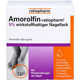 AMOROLFIN-ratiopharm 5% wirkstoffhalt.Nagellack 3 ml