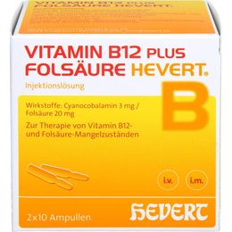 Vitamin B12 Plus Fols&auml;ure Hevert a 2 ml Ampullen 2X10X2 ml