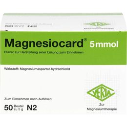Verla-Pharm Arzneimittel GmbH & Co. KG Magnesiocard 5 mmol Plv.z.Her.e.Lsg.z.Einnehmen 50 St
