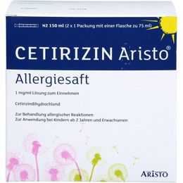 Cetirizin Aristo Allergiesaft 1 mg/ml Lsg.z.Einn. 150 ml