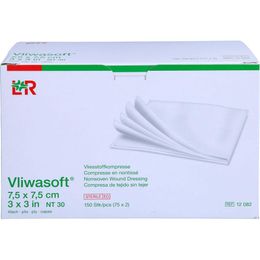 Lohmann & Rauscher Vliwasoft Vlieskompressen steril 7,5x7,5 cm 4l. 150 St