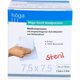 H&Ouml;GA-KOMPRESSEN 7,5x7,5 cm steril 8fach 25X2 St