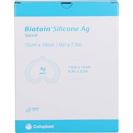 Coloplast Biatain Silicone Ag Schaumverb.Sakr.klein 15x19 cm 5 St