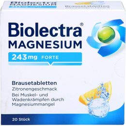 HERMES Arzneimittel Biolectra Magnesium 243 mg forte Zitrone Br.-Tabl. 20 St