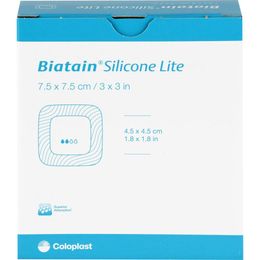 ToRa Pharma Biatain Silicone Lite Schaumverband 7,5x7,5 cm 10 St