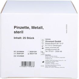 Pinzette Einmal steril Metall 25 St