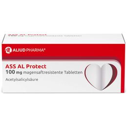 ALIUD Ass Al Protect 100 mg magensaftresistente Tabletten bei erh&ouml;htem Herzinfarkt- und Schlaganfallrisiko 50 St