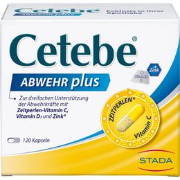 STADA Cetebe Abwehr plus Vitamin C+Vitamin D3+Zink Kaps. 120 St