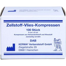 Zellstoff Vlies Kompressen unsteril 6x8 cm 100 St