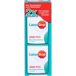 Lactostop 5.500 Fcc Tabletten Klickspender Doppel Packung 2x120 St&uuml;ck 2X120 St