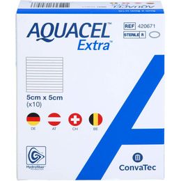 EurimPharm Arzneimittel Aquacel Extra 5x5 cm Verband 10 St