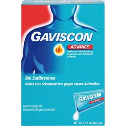 Reckitt Benckiser Deutschland GmbH Gaviscon Advance Pfefferminz 1000mg/200mg Sus Btl. 12X10 ml