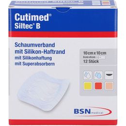 B2B Medical Cutimed Siltec B Schaumverb.10x10 cm m.Haftr. 12 St