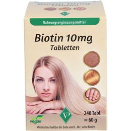 Biotin 10 mg hochdosiert vegan Tabletten 240 St