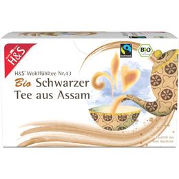 H&S Bio Schwarzer Tee aus Assam Filterbeutel 20X1.80 g