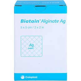 Coloplast Biatain Alginate Ag Kompressen 5x5 cm mit Silber 30 St
